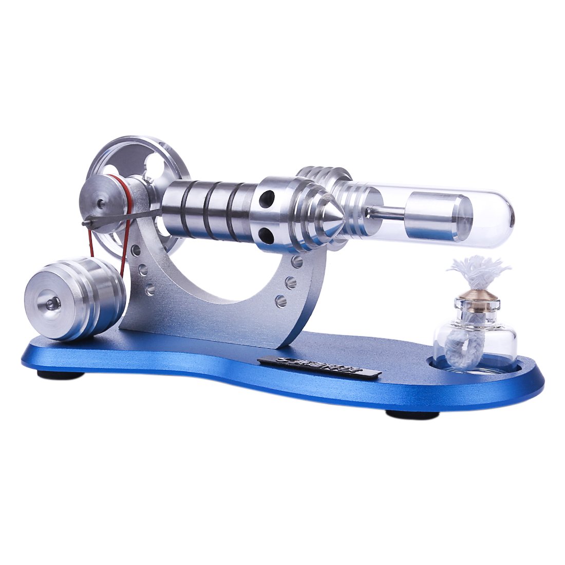 Hot Air Stirling Engine Kit with Generator Alcohol Burner - Enginediy ...