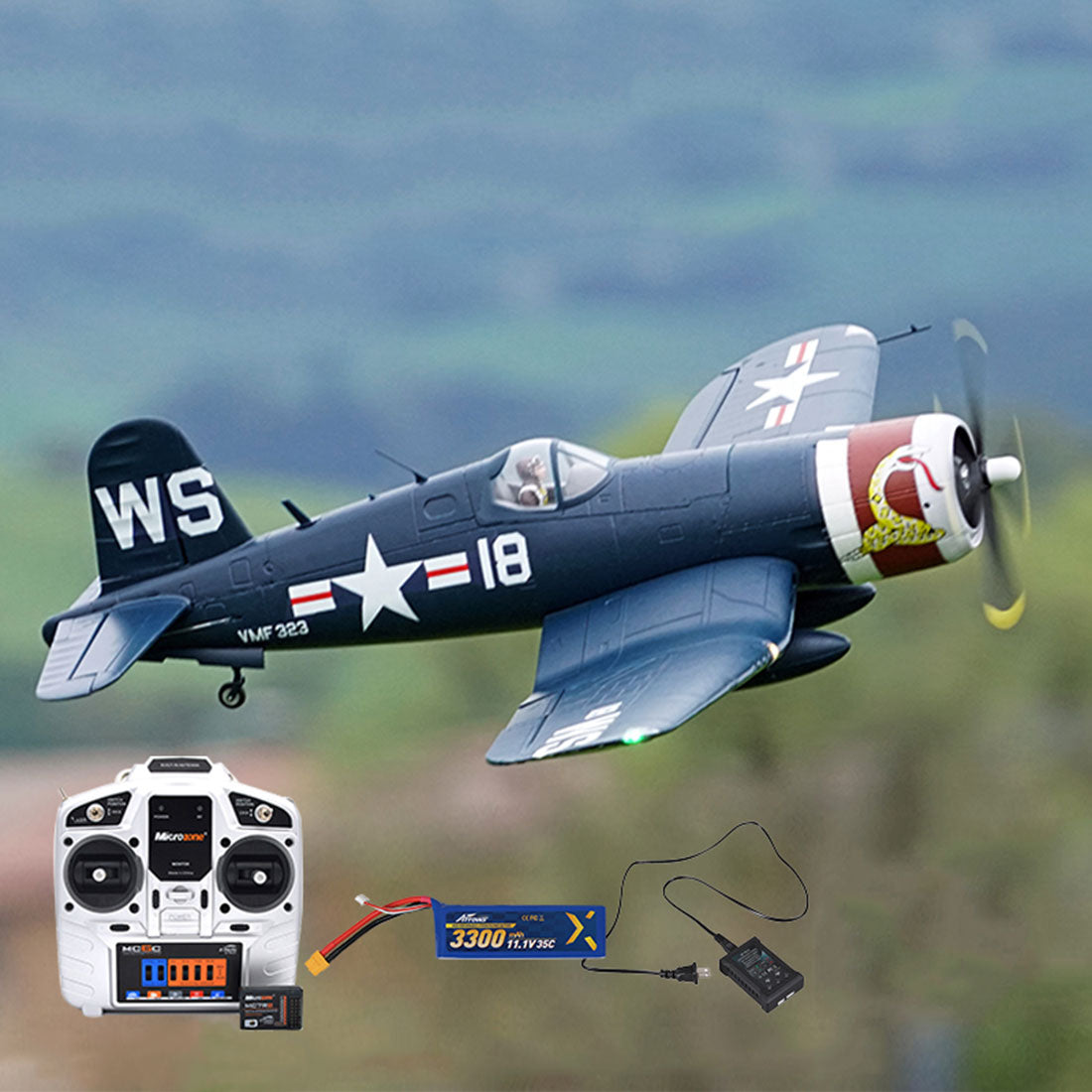 1100mm F4U-4 Corsairs RTF RC Plane Electric Airplanes Attack Fighter A ...