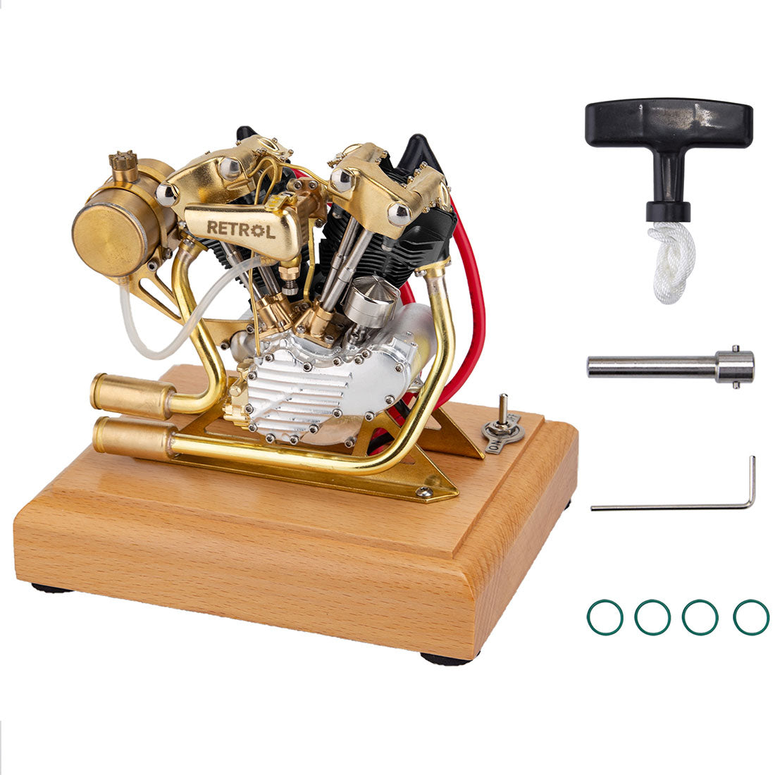 RETROL R29 4.2CC Mini V2 Engine OHV V-Twin Motorcycle Engine Double-cy ...
