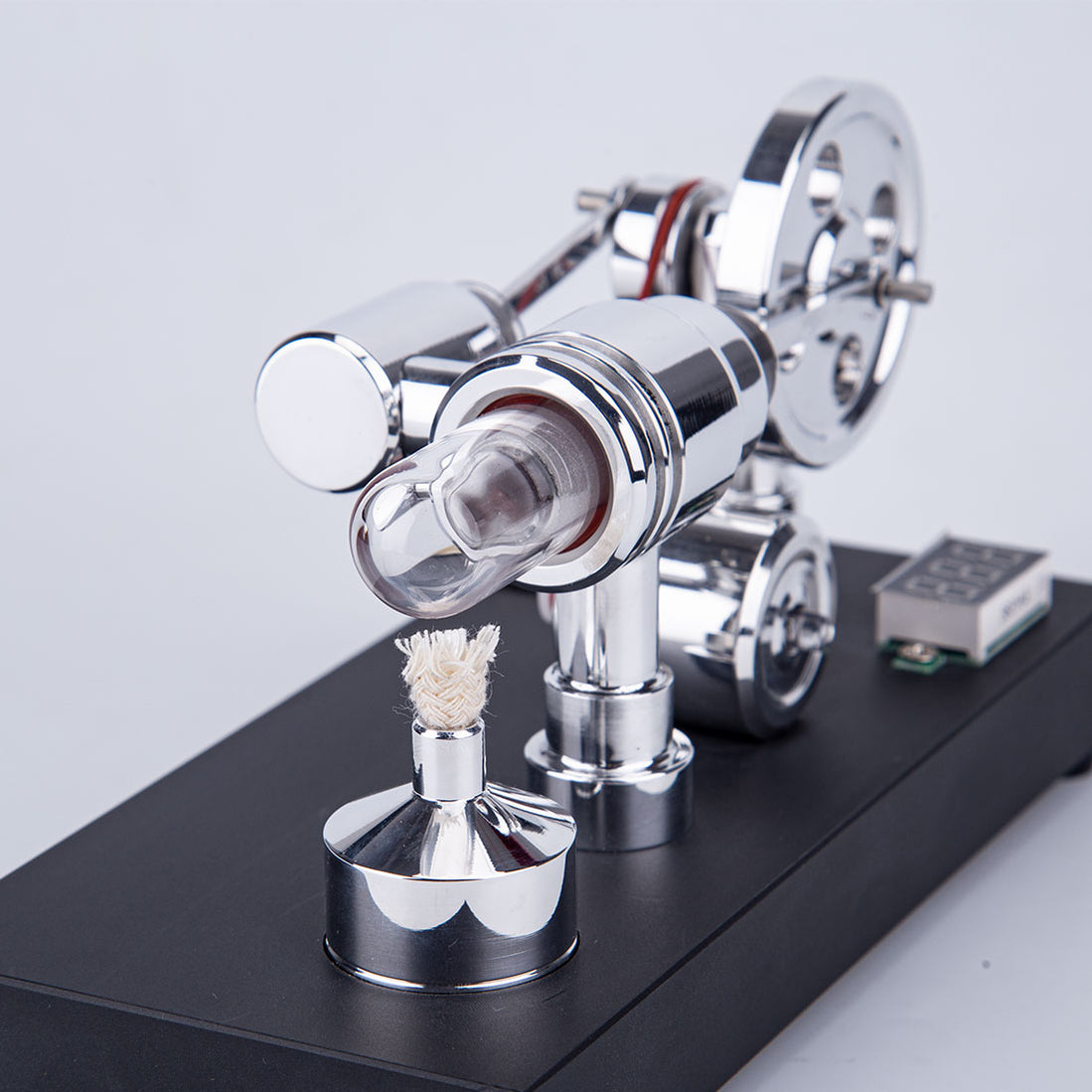 ENJOMOR Metal Gamma Hot-air Stirling Engine Model with Bulb Educationa ...