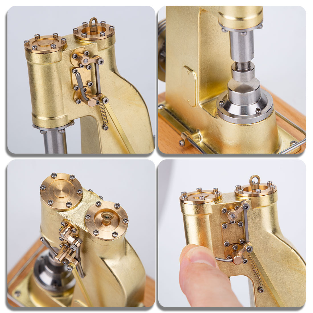 Mini Brass Piston Power Hammer Model Industrial Forging Machine - EngineDIY