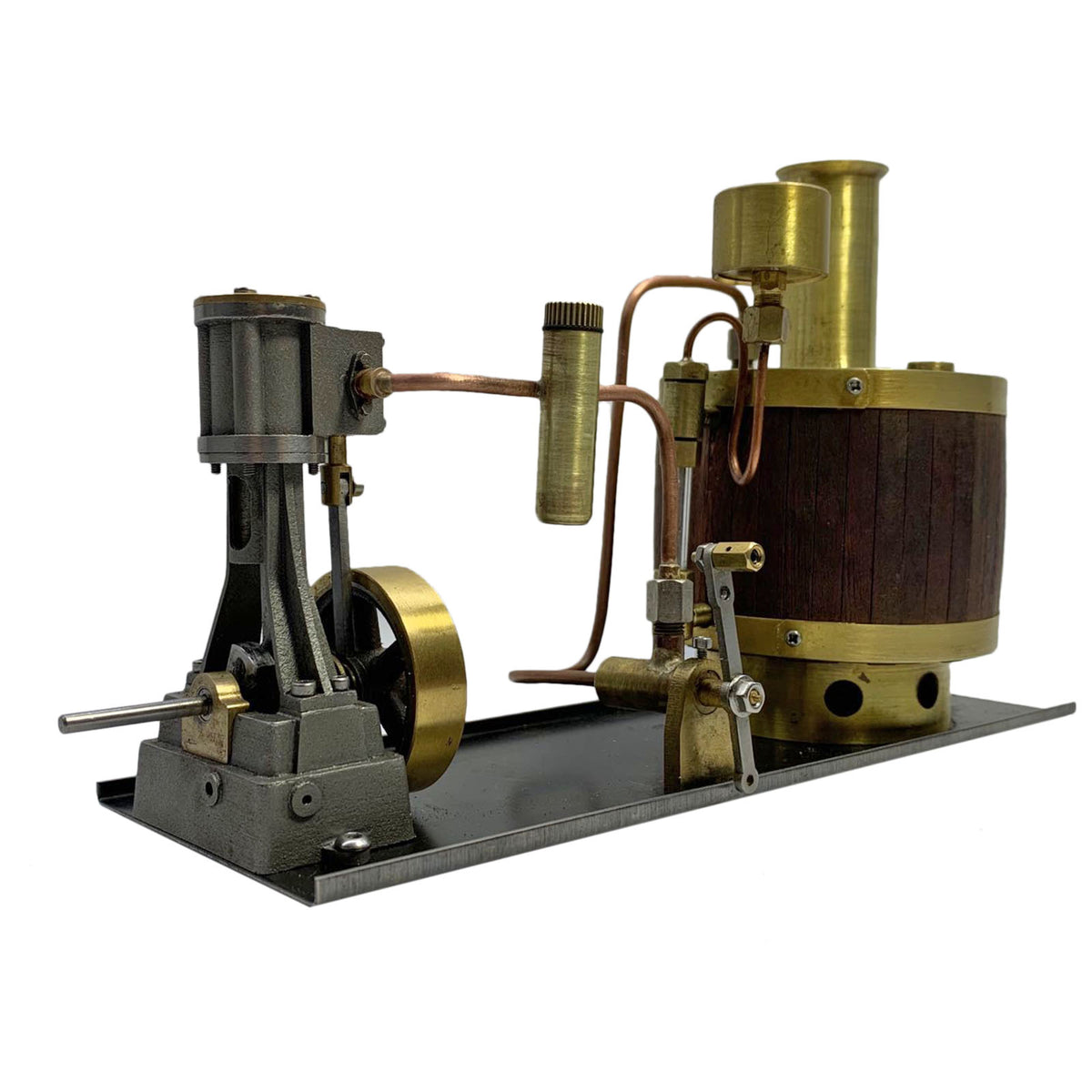 Mini Single-cylinder Steam Engine Set with Boiler for 50-100cm Model S ...