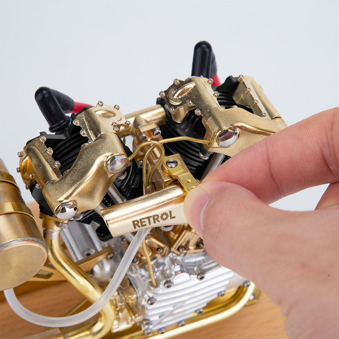 RETROL R29 4.2CC Mini V2 Engine OHV V-Twin Motorcycle Engine Double-cy ...