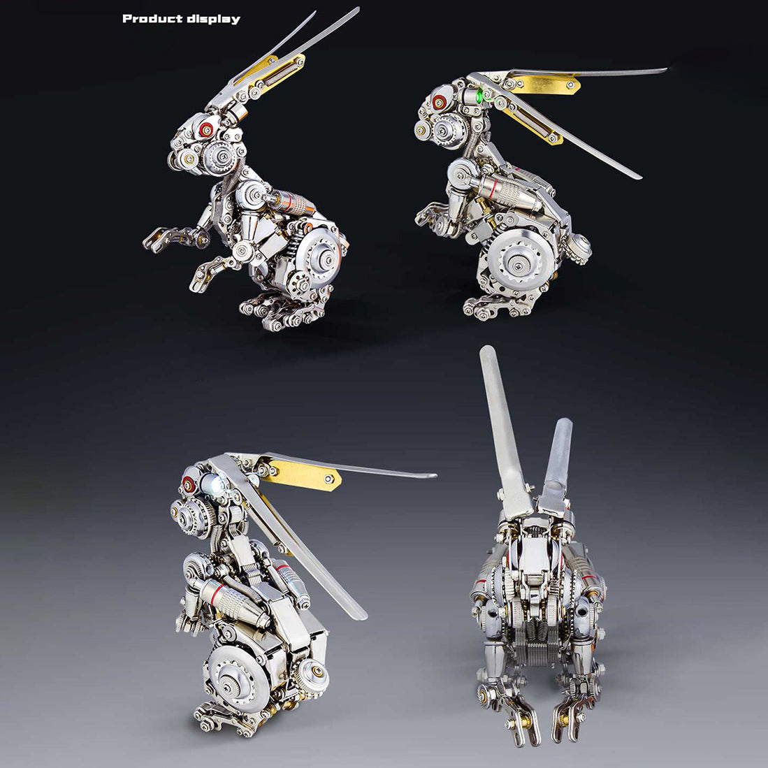3D Puzzle DIY Model Kit Jigsaw Metal Punk Mechanical Rabbit Model Mech ...