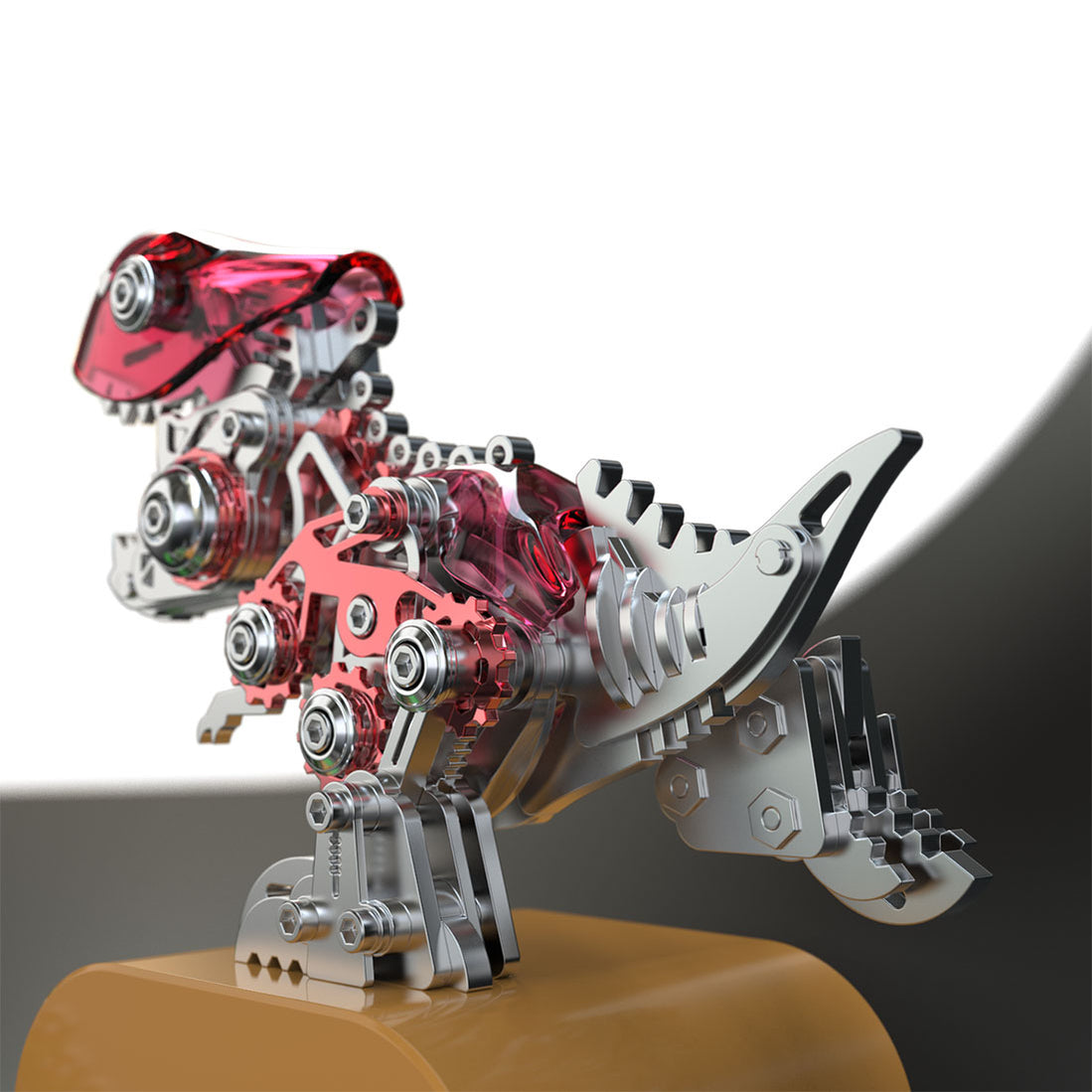 3D Metal Mechanical Dinosaur Model Kit DIY Tyrannosaurus Rex Assembly ...