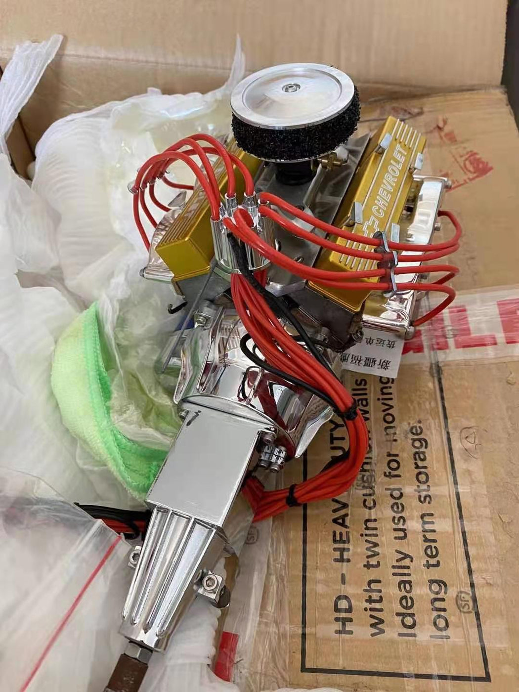 V8 Engine Model That Works - 1/4 Scale Nitro Powered V8 Working Engine ...