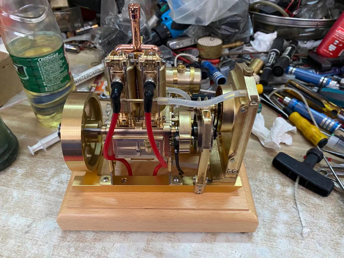 H74 5CC 2-cylinder 4 Stroke Water Cooled Gasoline Engine ICE Model Int ...