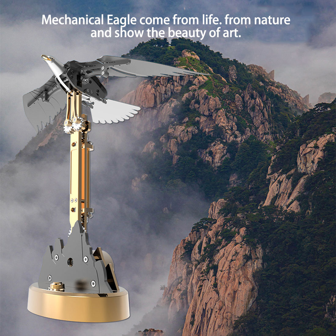 TECHING American Bald Eagle Model Kit with Flying and Flapping Wings ...