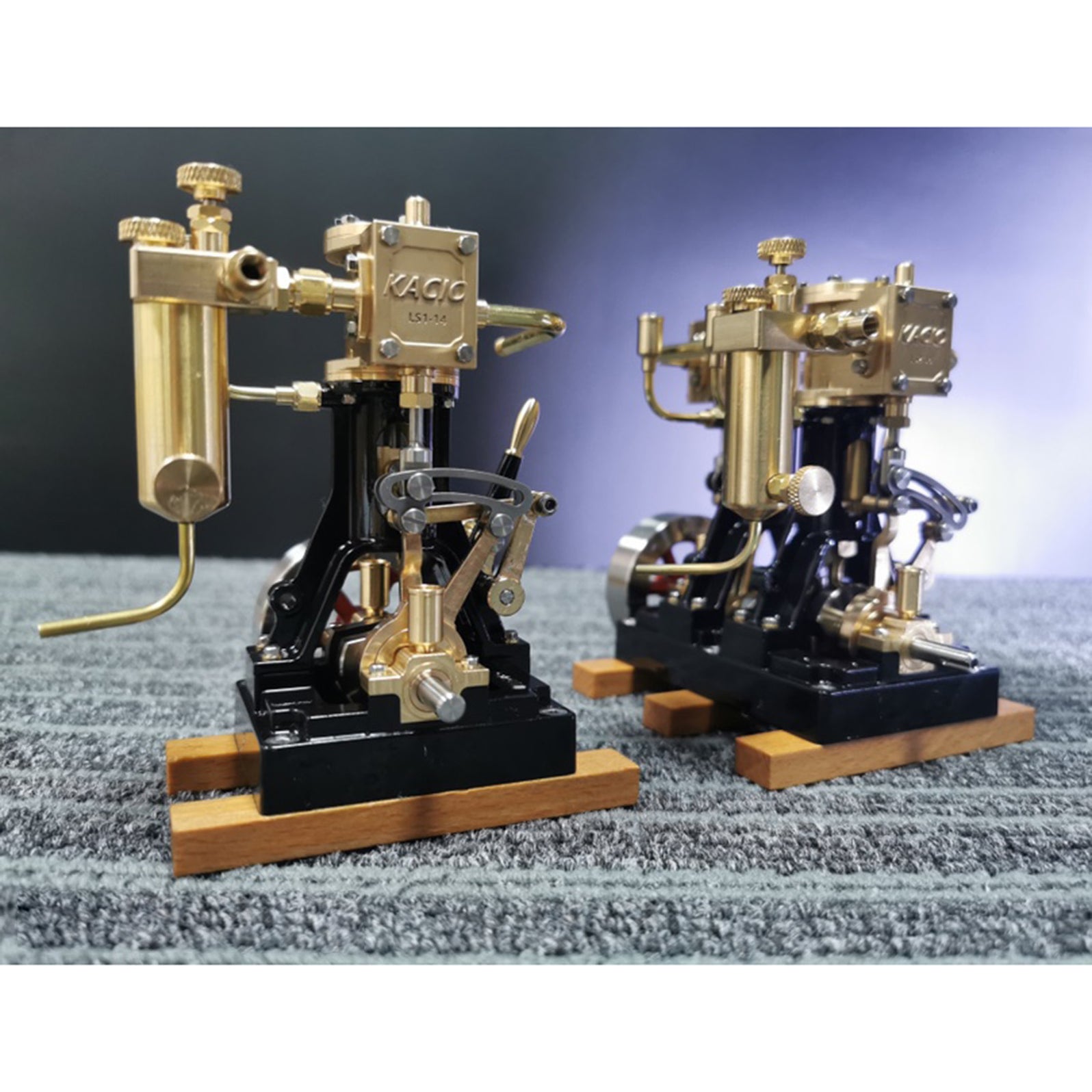KACIO LS2-14 2 Cylinders Reciprocating Retro Steam Engine Model for Mo ...