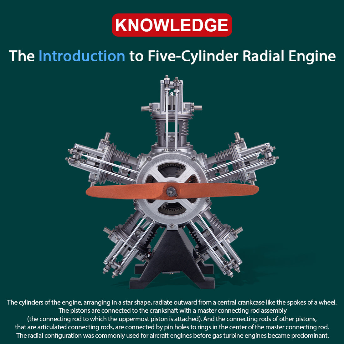 5 Cylinder Radial Engine Model Kit that Works - Build Your Own Radial ...