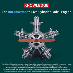 5 Cylinder Radial Engine Model Kit that Works - Build Your Own Radial ...