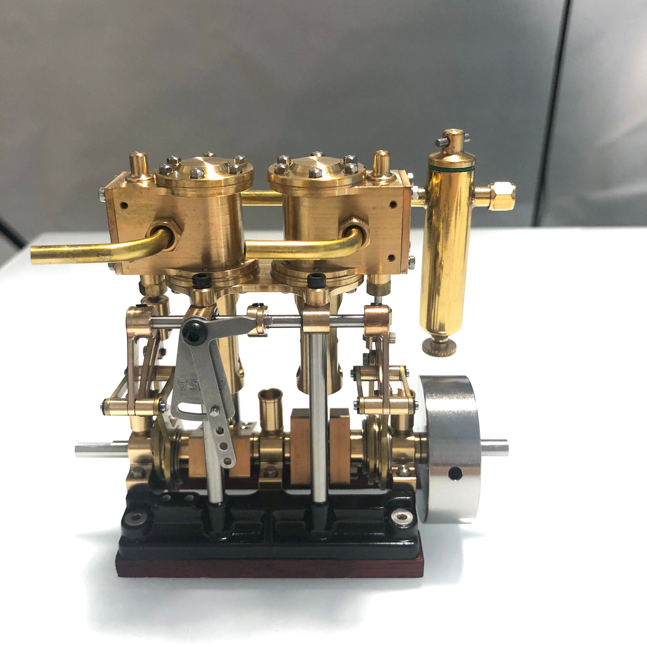 KACIO LS2-13S Vertical Steam Engine 2-cylinder Reciprocating Steam Eng ...